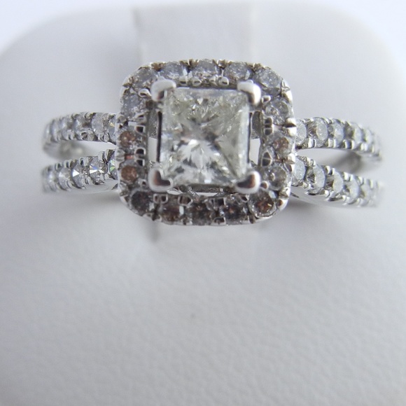 Jewelry | 1 Ct Princess Cut Diamond Engagement Ring 14k | Poshmark